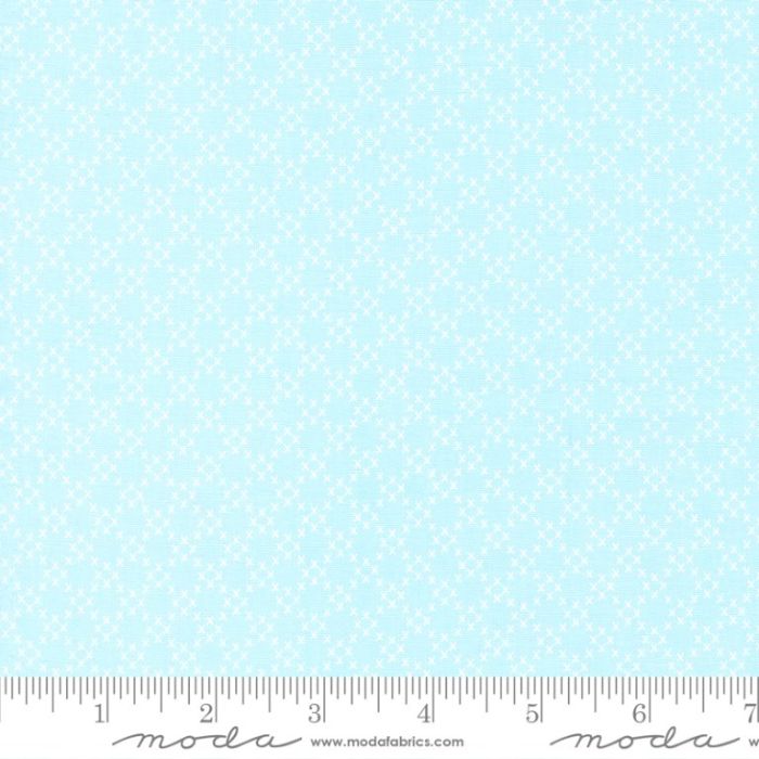 Moda Fabrics Ellie Cross Stitch Blue