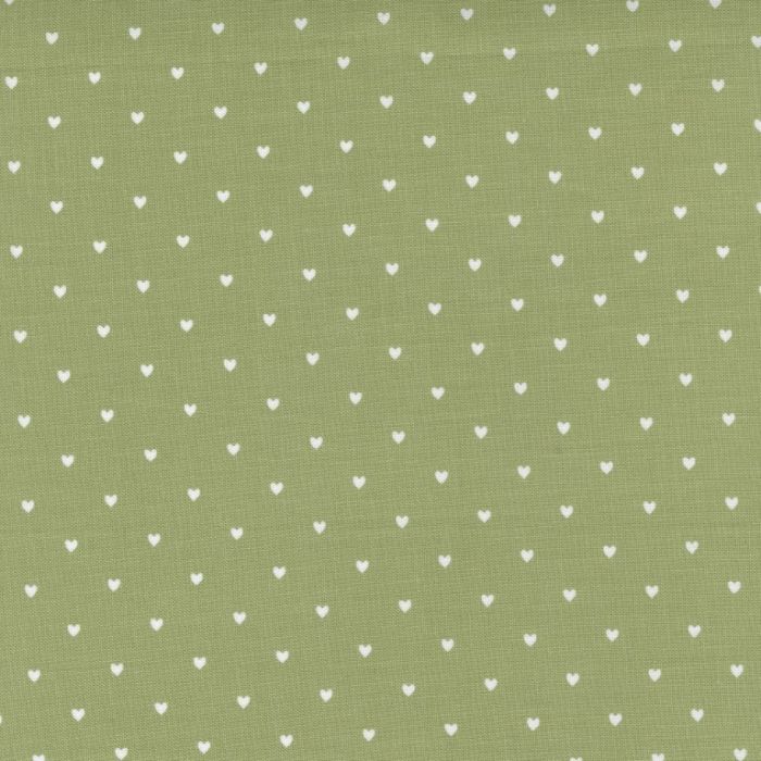 Moda Fabrics Love Note Lovey Dot Blender Heart Dot Grass
