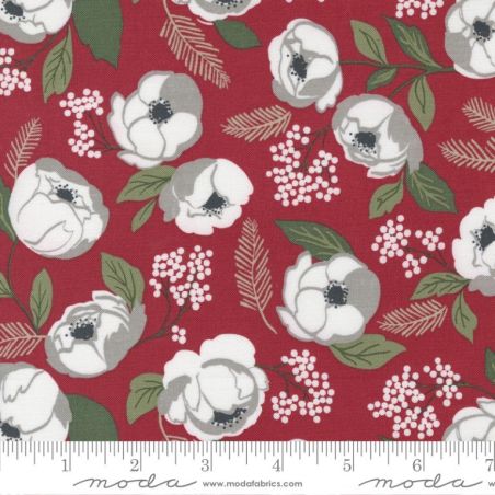 Moda Fabrics Christmas Eve Christmas in Bloom Cranberry